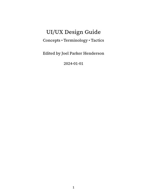 Ui Ux Design Guide Pdf Usability User Experience