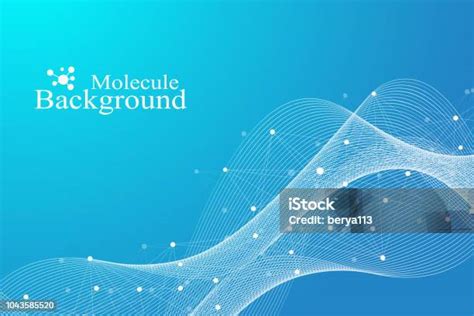 과학적인 벡터 일러스트 레이 션 유전 공학 및 유전자 조작 개념 Dna 나선 Dna 가닥 분자 또는 원자 신경 과학 이나 의료