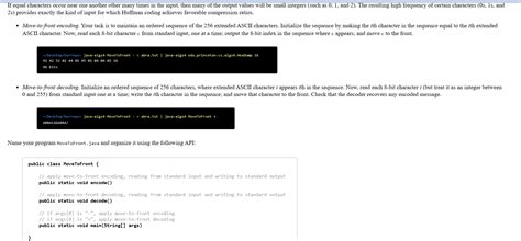Solved Implement Move To Front Loosely Based On Chegg