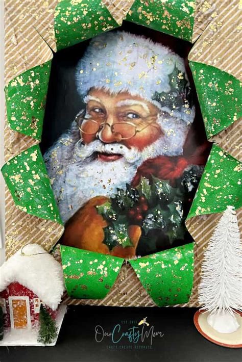 Busted Canvas Crafts Diy For Christmas With Free Santa Printable