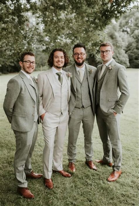 Wedding Groomsmen Attire Green Wedding Suit Groom And Groomsmen