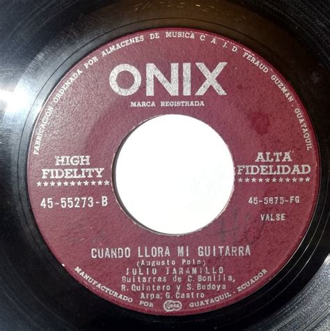 Disco De Vinilo Julio Jaramillo Despecho Cuando Llora Mi Guitarra