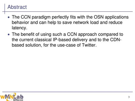 Ppt Information Centric Networking A Natural Design For Social Network Applications