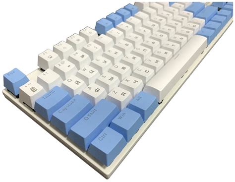 Игровая клавиатура VOROTEX K87S Blue Switch, розовый/белый, русская ...