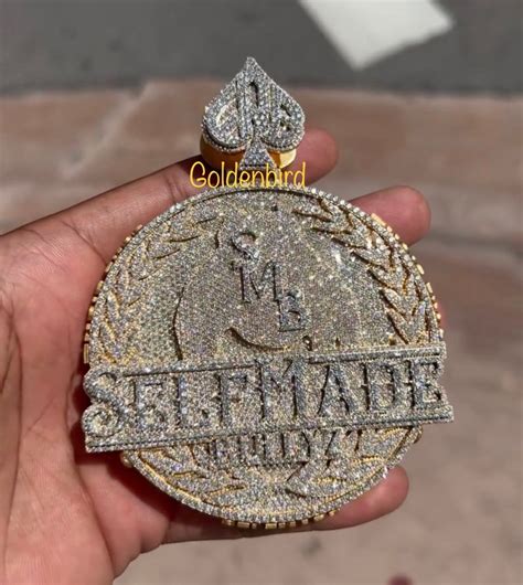Iced Out Moissanite Real Diamond Pendant Customize Rapper Etsy