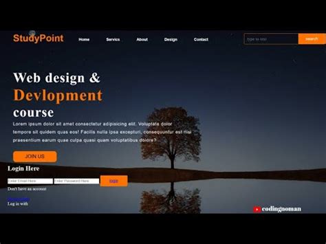 How To Create A Website Using HTML CSS Step By Step Code Codingnoman YouTube