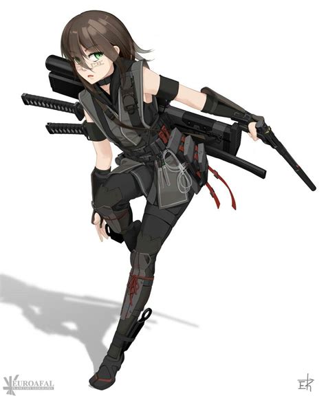 Anime Assassin Girl With Guns