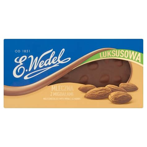 E Wedel Luksusowa Czekolada mleczna z migdałami 100 g Zakupy online