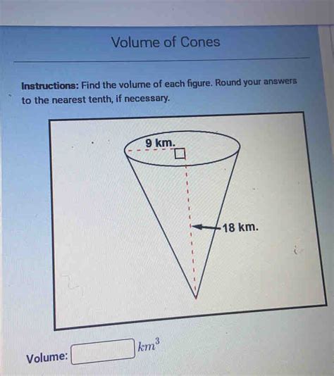 Solved Volume Of Cones Instructions Find The Volume Of Each Figure