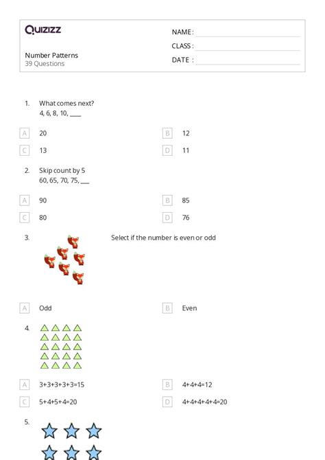 50 Number Patterns Worksheets For 3rd Grade On Quizizz Free And Printable