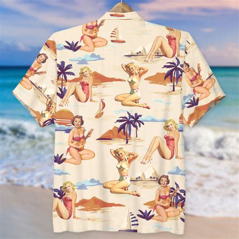 Pin Up Girl Beach Girl Hawaiian Shirt Summer T Goduckee