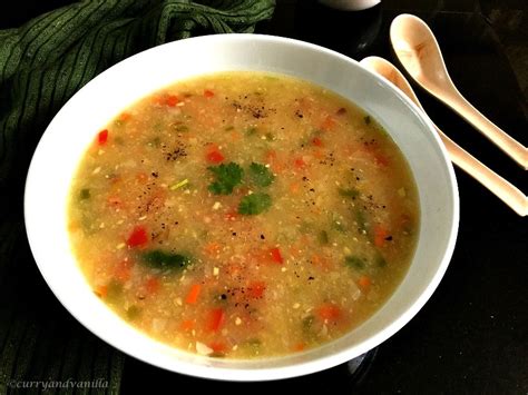 Sweet Corn Vegetable Soup Recipe Indo Chinese Soup Curry And Vanilla