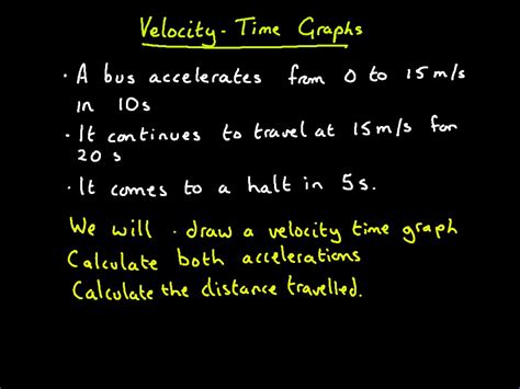 Igcse Physics Velocity Time Graphs