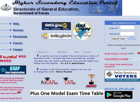 Plus One Model Exam Time Table 2024 Download Februarymarch Exam Date Out