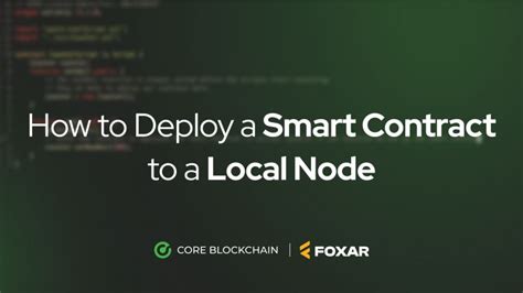 Core Blockchain On Linkedin ☄️🟡 Watch This Tutorial To Discover How To Deploy A Smart Contract