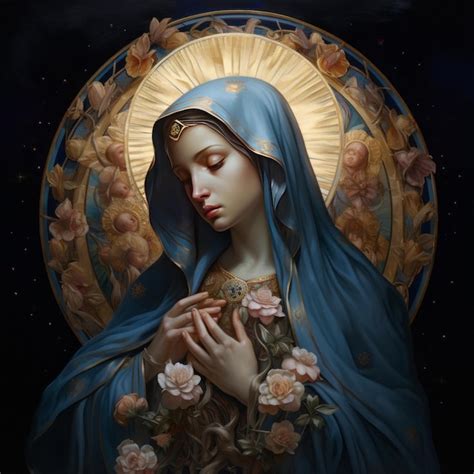 Premium Ai Image Artistic Style Of Holy Mother Mary