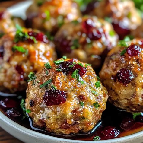 Cranberry And Turkey Stuffing Balls Easy Holiday Recipe
