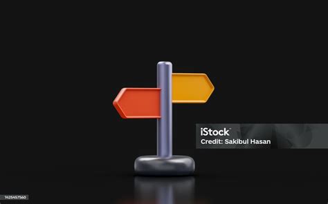 어두운 배경에 방향 간판 3d 도로에 대한 개념을 렌더링 교통에 대한 스톡 사진 및 기타 이미지 교통 동기 부여 웹페이지 Istock