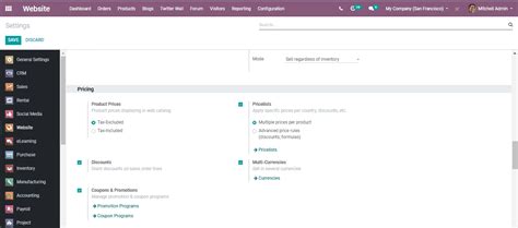 Odoo 13 Ecommerce