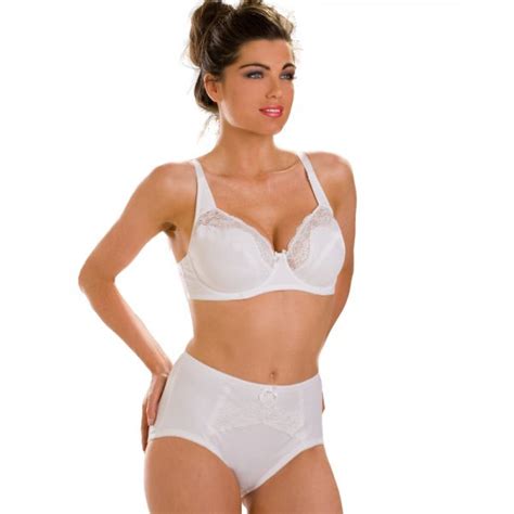 New Ladies Camille Lingerie White Elle Womens Underwired Lace Bra Size