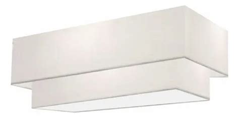 Plafon Sobrepor Retangular Sp Cúpula Cor Branco Branco Parcelamento sem juros