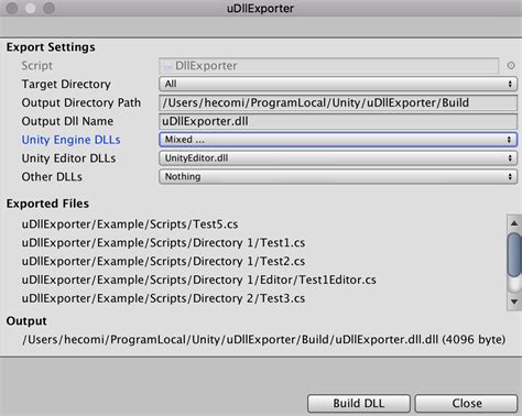 Github Hecomi Udllexporter Tool To Build Dlls In Unity