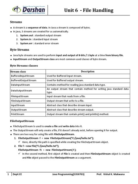 Unit 6 File Handling Streams Pdf C Programming Language