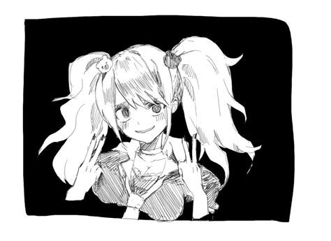 Safebooru 1girl A Ru R Dngn Bear Hair Ornament Black Background