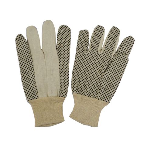 PVC Dotted Knit Wrist PVC Polka Dots Drill Cotton Work Safety Glove