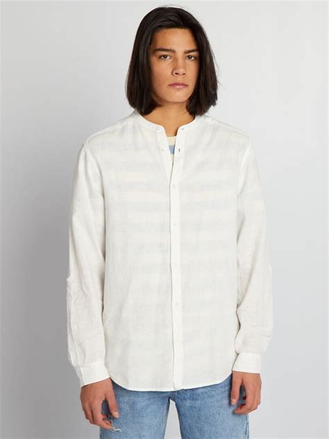 Chemise En Lin Blanc Kiabi 16 00€