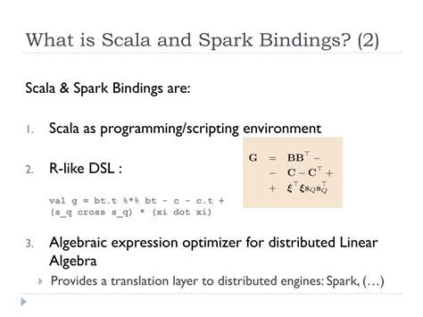 PPT Mahout Scala And Spark Bindings Bringing Algebraic Semantics