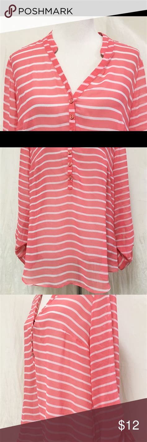 A N A A New Approach Striped Top Blouse Size Xl Striped Top Tops