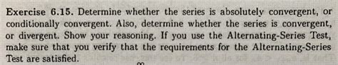 Solved Exercise 6 15 Determine Whether The Series Is