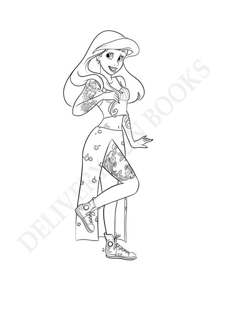 Princess With Tattoo Coloring Book 40 Amazing And Sexy Illustrations