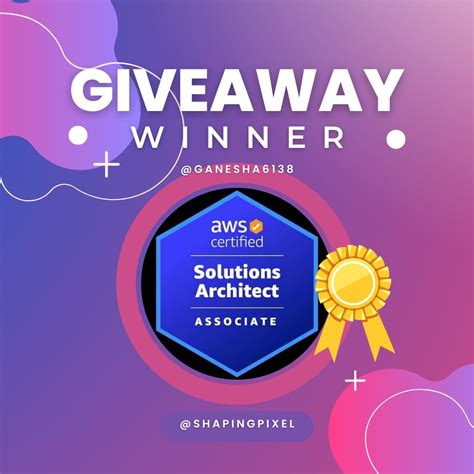 Shaping Pixel On Linkedin Congratulations 🎉 To The Lucky Winner Of Aws