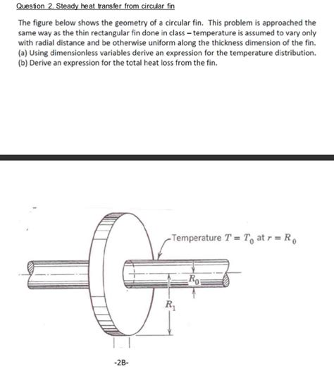 Question 2 Steady Heat Transfer From Circular Fin