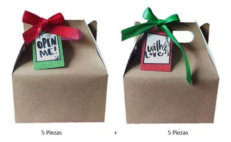Caja De Navidad Para Regalo Lunch Bolo O Alimentos Pzas MercadoLibre