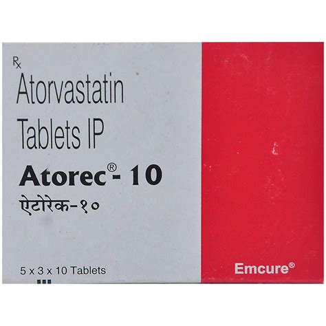 Atorec 10mg Tablet Reduce Cholesterol And Heart Disease Risk