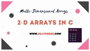 D Arrays In C Multi Dimensional Arrays Language Sillycodes