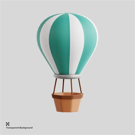 Premium Psd 3d Hot Air Balloon Icon