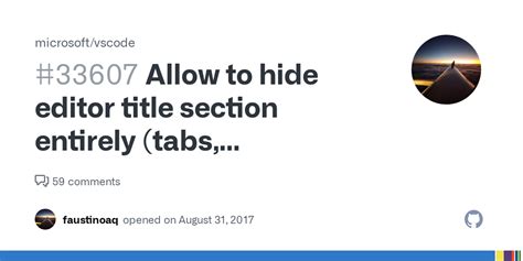 Allow To Hide Editor Title Section Entirely Tabs Breadcrumbs · Issue