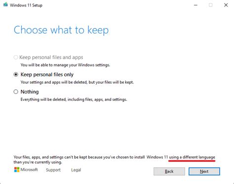 Keep Personal Files And Apps Is Grayed Out During Setup Winhelponline