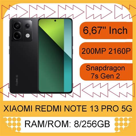 Jual XIAOMI REDMI NOTE 13 PRO 5G RAM 8 256GB FREE AKSESORIS GARANSI RESMI HANDPHONE