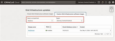Oracle Exadata Database Serviceのカスタムoracle Grid Infrastructureソフトウェア・イメージの作成