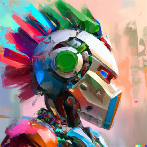 Robot With A Punk Rock Mohawk R Dalle2