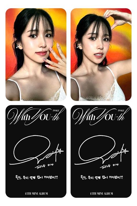 TWICE With YOU Th 13TH MINI ALBUM Photocard Front Back Mina Mi