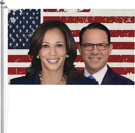 Kamala Harris Shapiro 2024 Flag 3x5ft 3 Ply Double Side Harris For