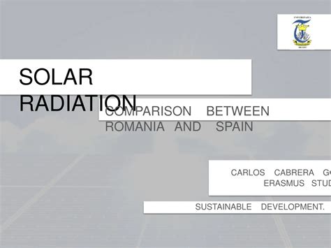 PPT Solar Radiation Comparison Romania vs Spain Carlos Cabrera González PowerPoint
