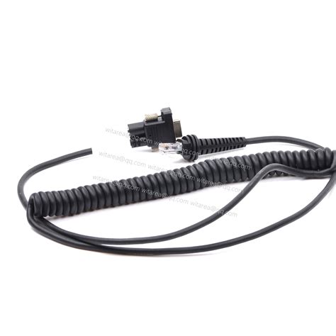 Coiled Rs232 Db9 Plug With Dc 5v Cable