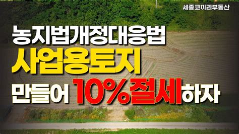 토지양도세 중과10 피하는 방법 비사업용토지를 사업용토지로 만드는 방법이 있습니다 Youtube